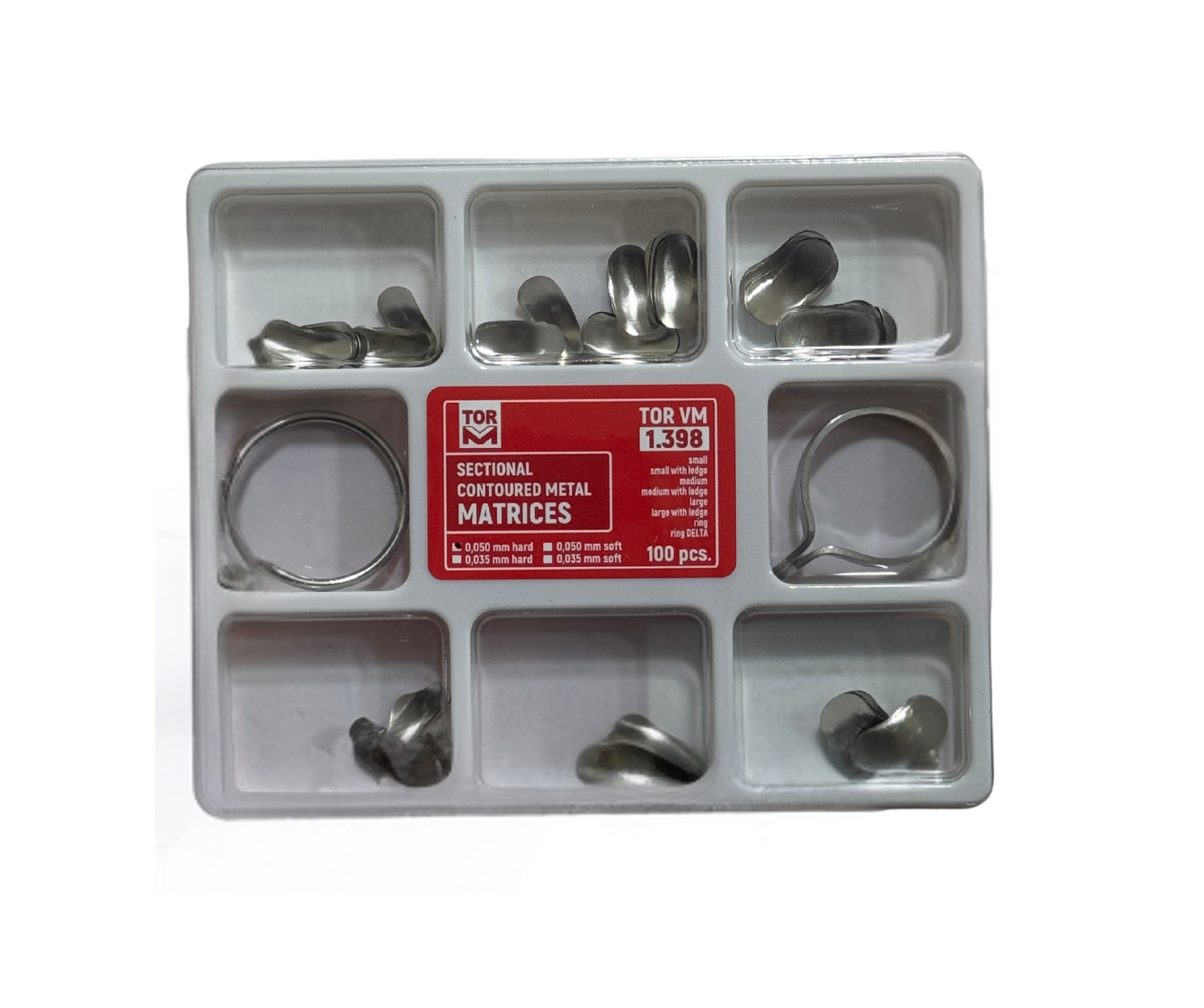 TOR-VM Set of Sectional Contoured Matrices - 100 pcs – Dental Student Shop